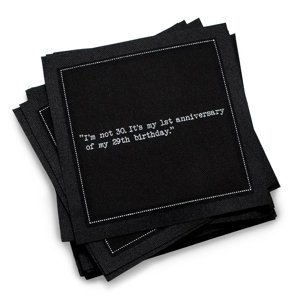 30th Birthday Quotes Napkins Case – Five Star Napkins