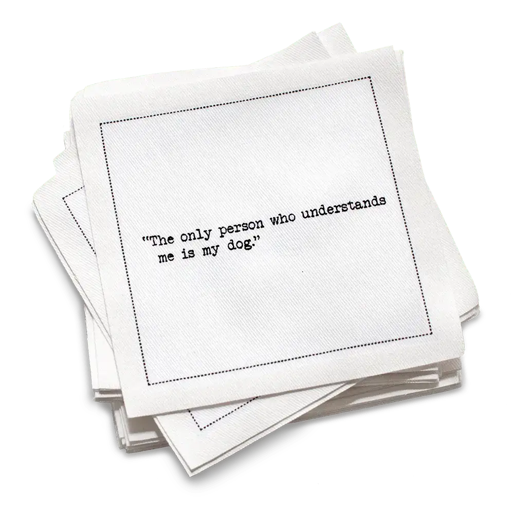 Dog Quotes Napkins - Case – Five Star Napkins