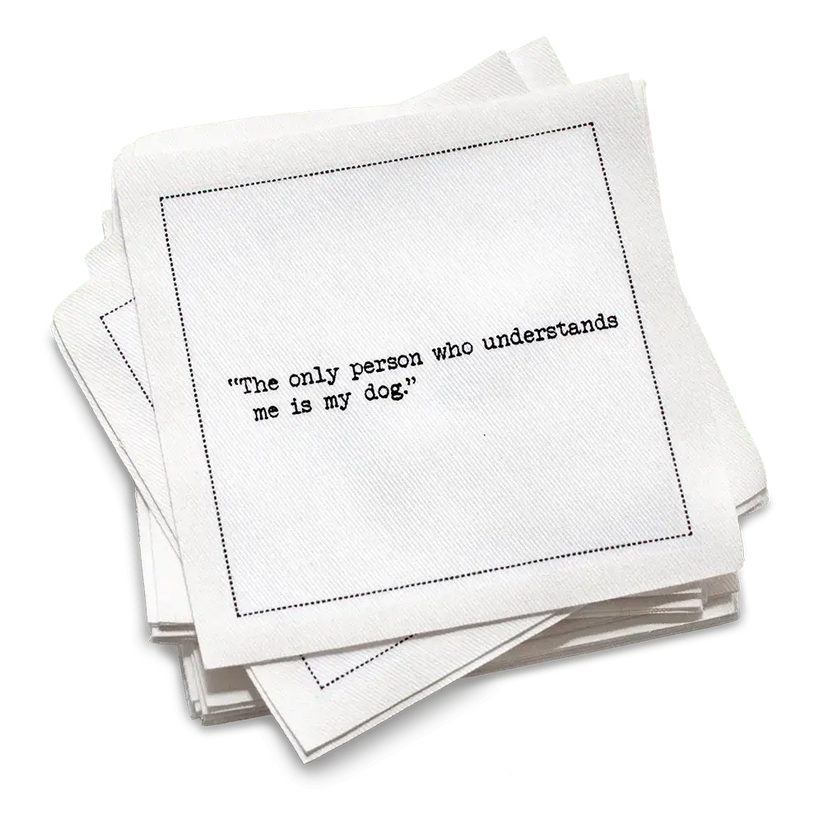 Dog Quotes Napkins - Case – Five Star Napkins