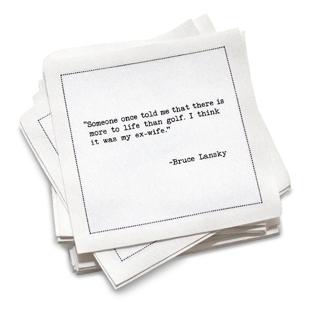 Golf Humor Quotes Napkins - Case x 12 – Five Star Napkins