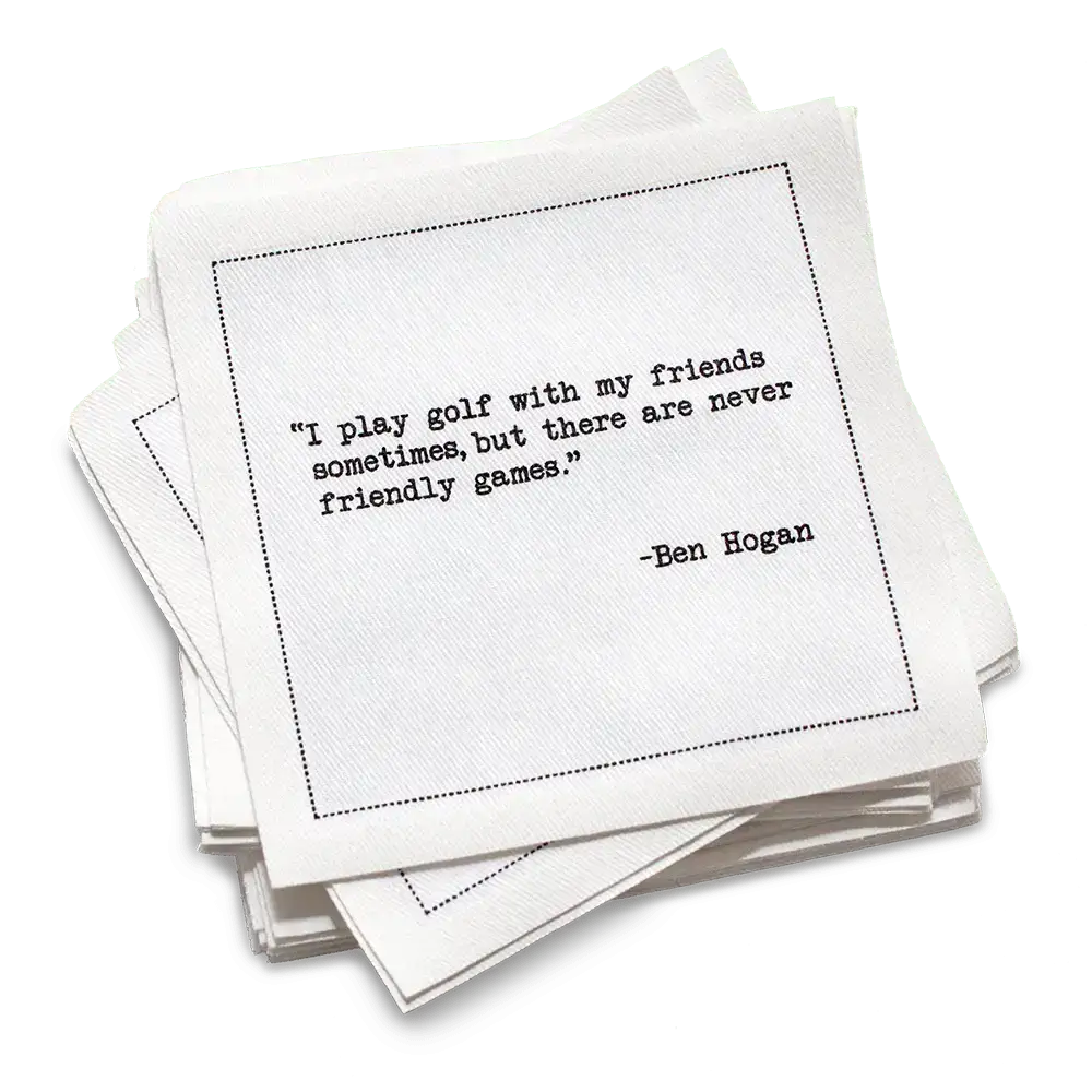 Golf Legends Quotes Napkins - Case – Five Star Napkins